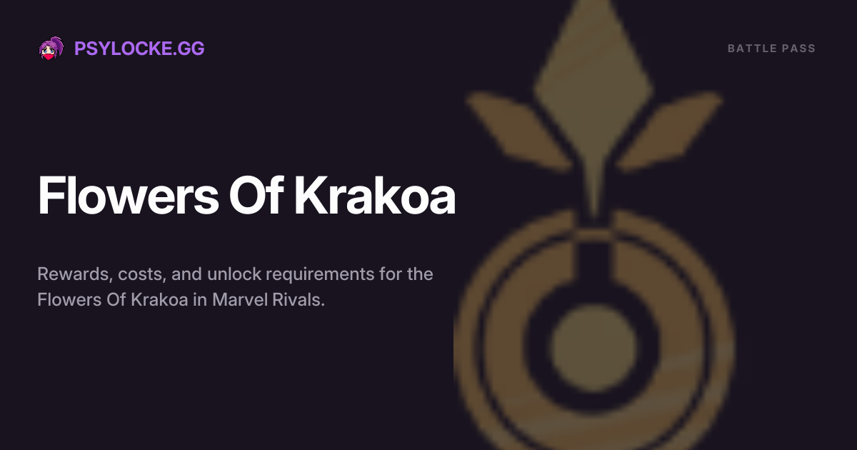 Marvel Rivals Flowers Of Krakoa Battle Pass (S2) | PSYLOCKE.GG